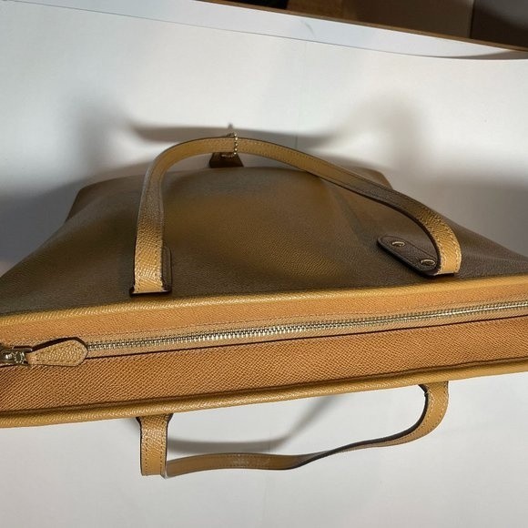 Coach | Bags | Coach F58846 Cross Grain City Zip Top Tote Handbag Camel ...